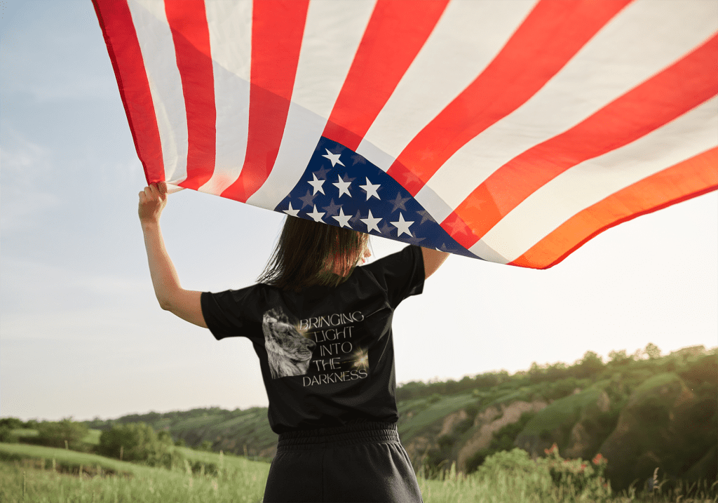 God + Freedom + Truth, Bringing Light Into Darkness T-Shirt - SAAMS Light